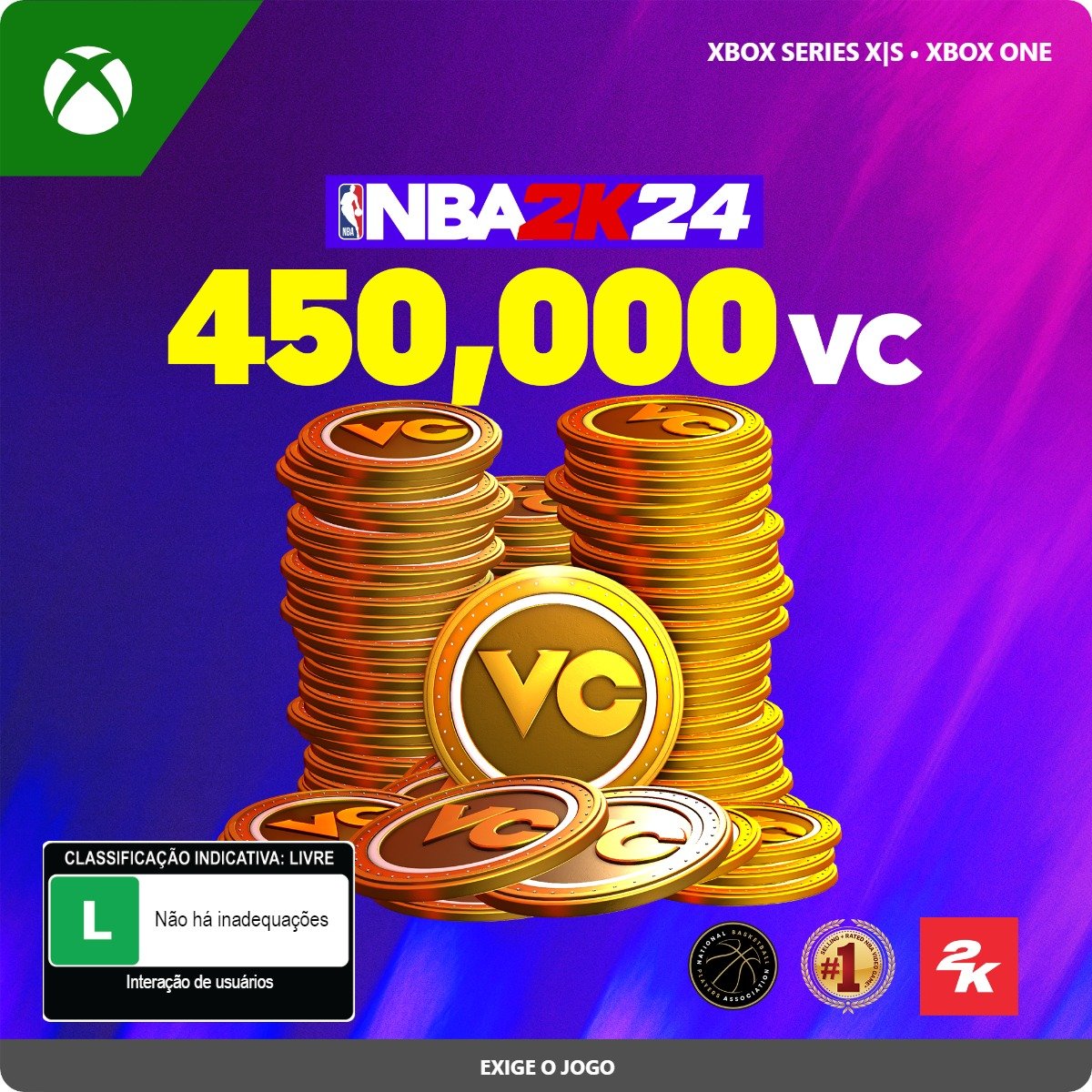 NBA 2K24 - 450.000 VC - Xbox Series X|S e Xbox One | Hype Games