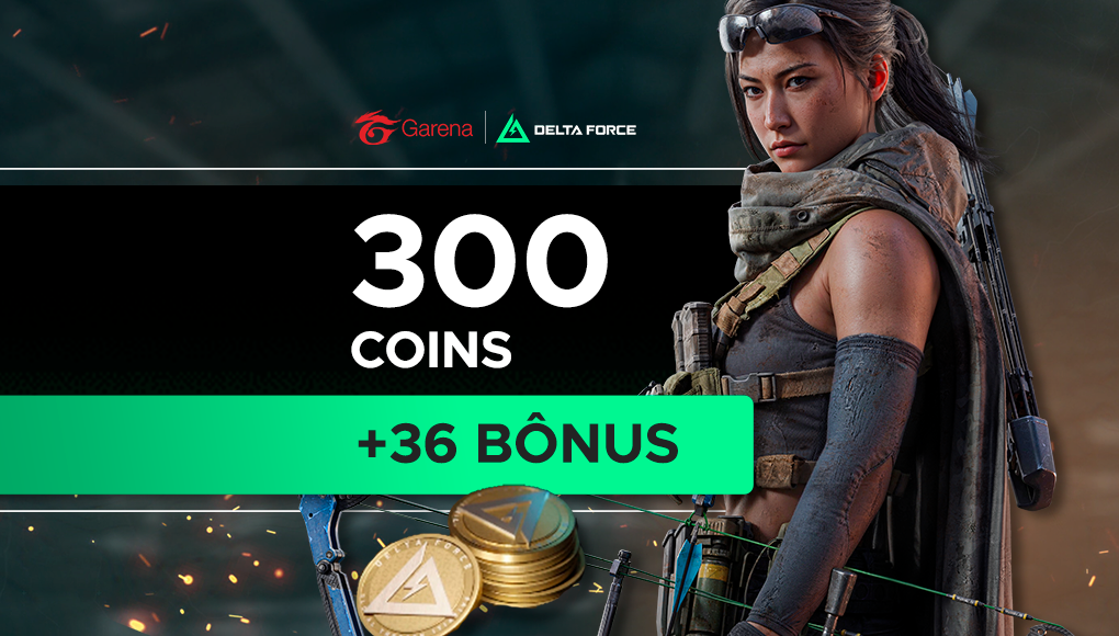 Garena Delta Force - 300 Delta Coins + Bônus de 36 | Hype Games
